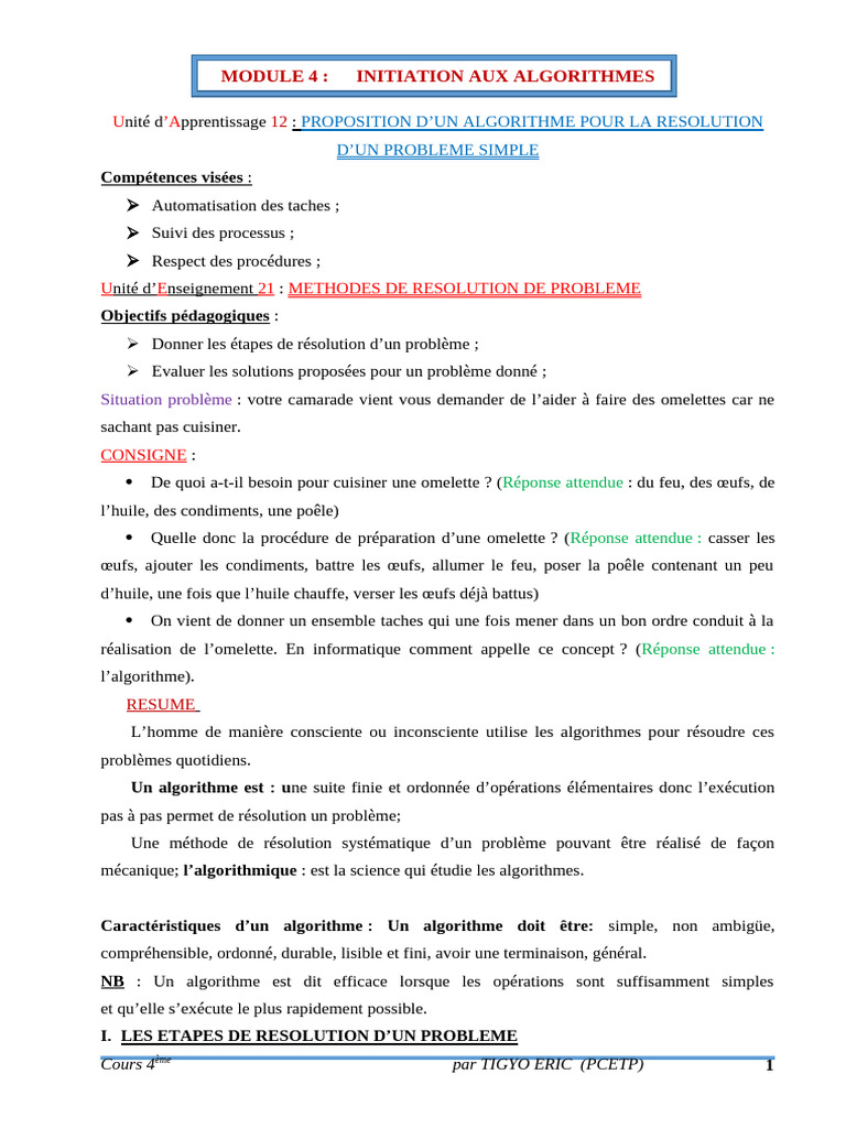 Cours 4eme UE21 | PDF