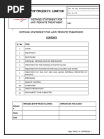 Method Statement For Anti-Termite Treatment | PDF | Personal Protective Equipment | Building ...