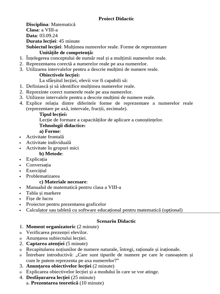 Multimea Numerelor Reale | PDF