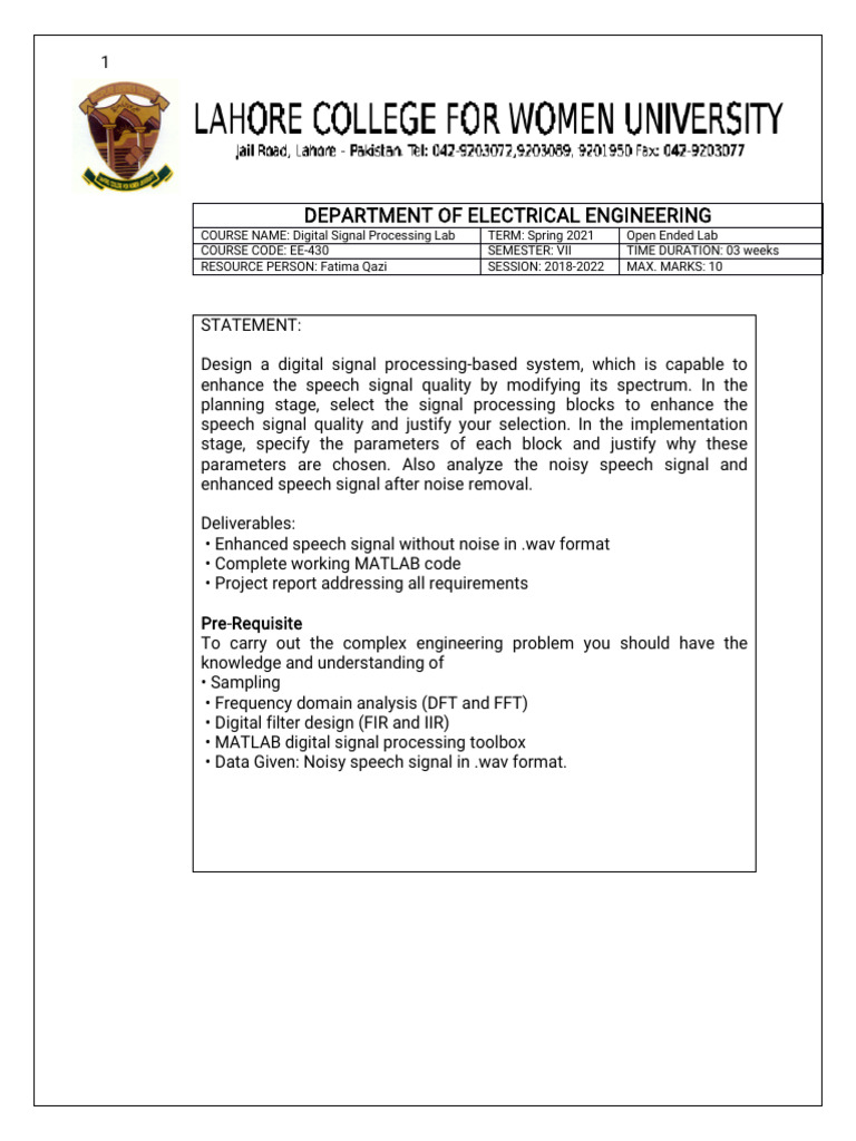 DSP OEL Complete | PDF