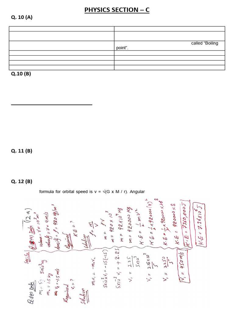 Physics Section - C | PDF