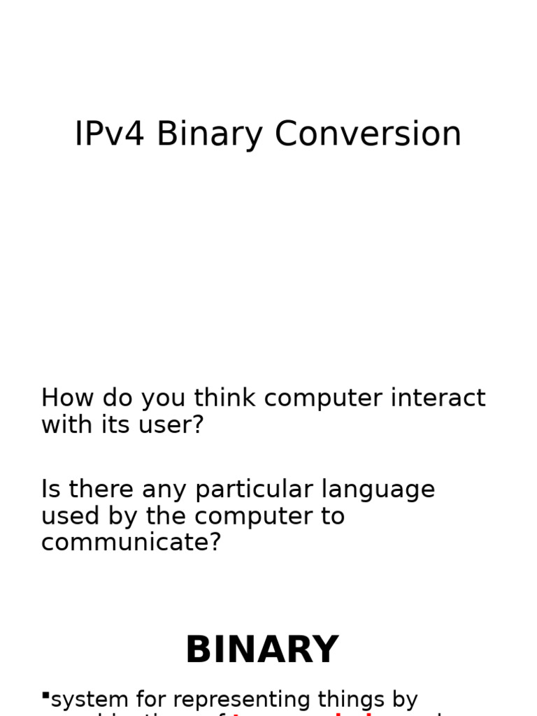CSS11 - Q4 - M1 - IPv4 Binary Conversion | PDF
