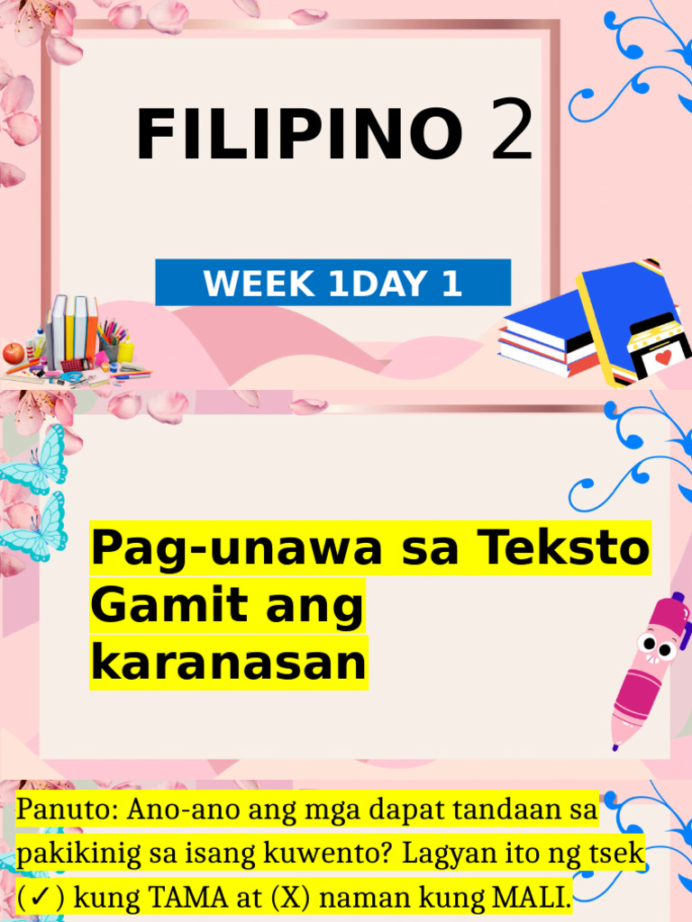 Filipino2 WK1 D1-5 | PDF