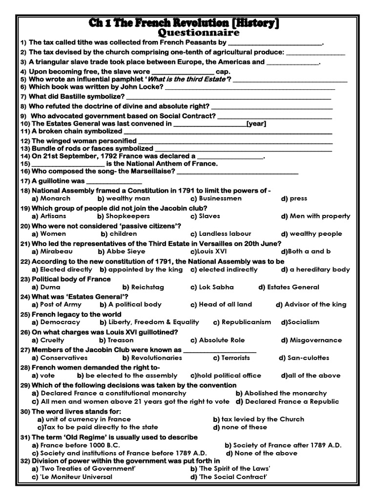 French (Questionnaire) | PDF | Political Science | Travel