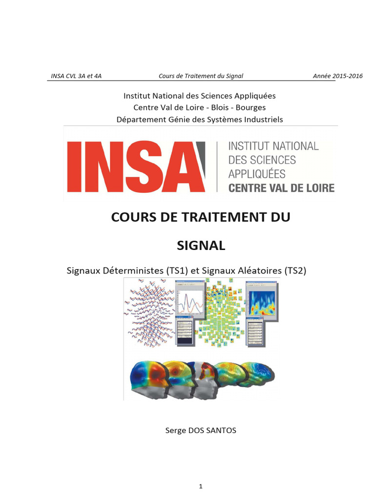 Formation Traitement Du Signal Cours 3 | PDF