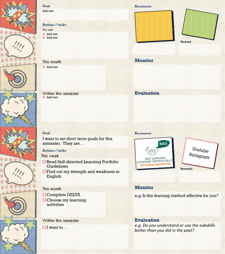 Template for Self-directed Learning | PDF