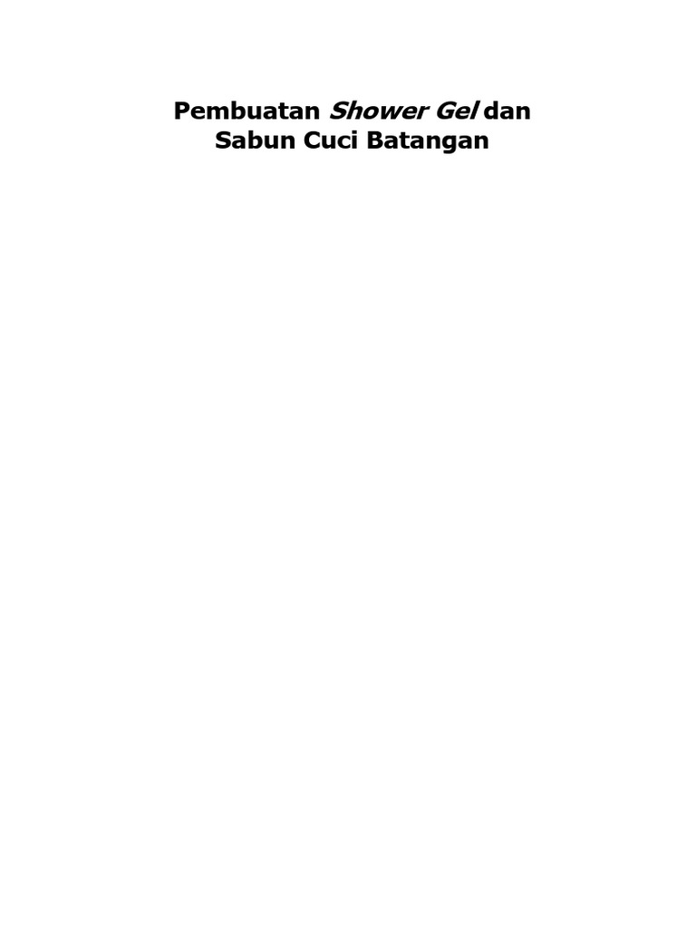 Modul Praktikum Pembuatan Dan Analisis Sabun | PDF