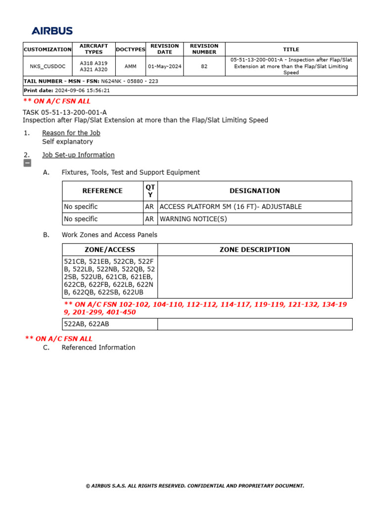 On A/C FSN All: Reference QT Y Designation | PDF | Flap (Aeronautics ...