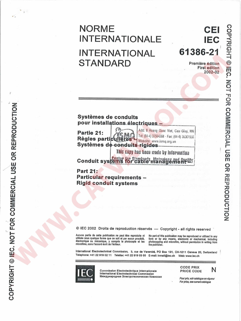 IEC 61386 21 Standard | PDF