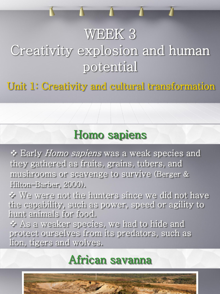 3.1 Creativity and Cultural Transformation | PDF