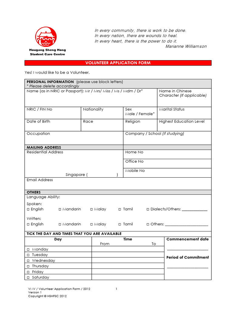 Volunteer-Application-Form_SCC | PDF