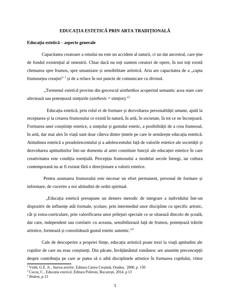 Educatia Estetica | PDF
