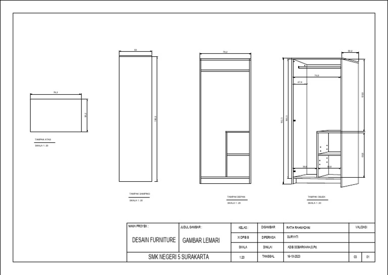 Tugas Pak Adib-Lemari-Landscape | PDF