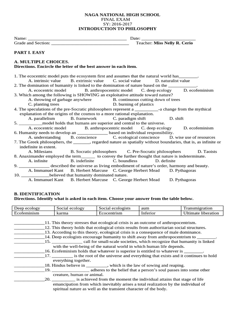 Introduction To Philosophy | PDF