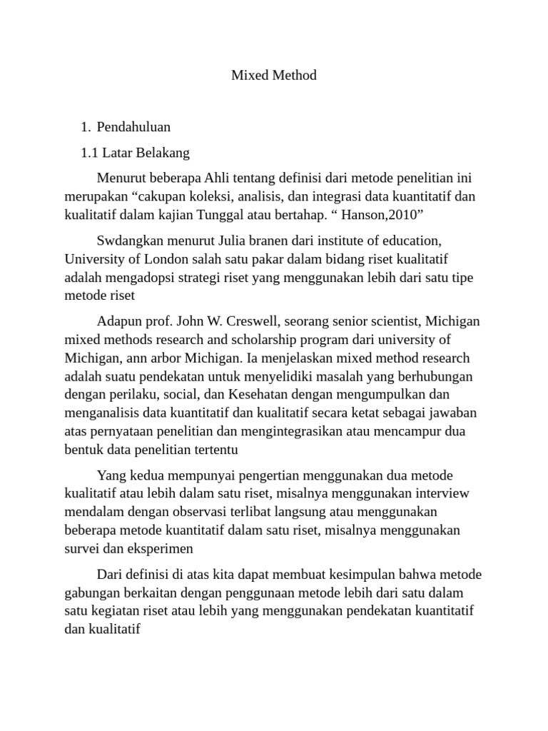 Mixed Method | PDF
