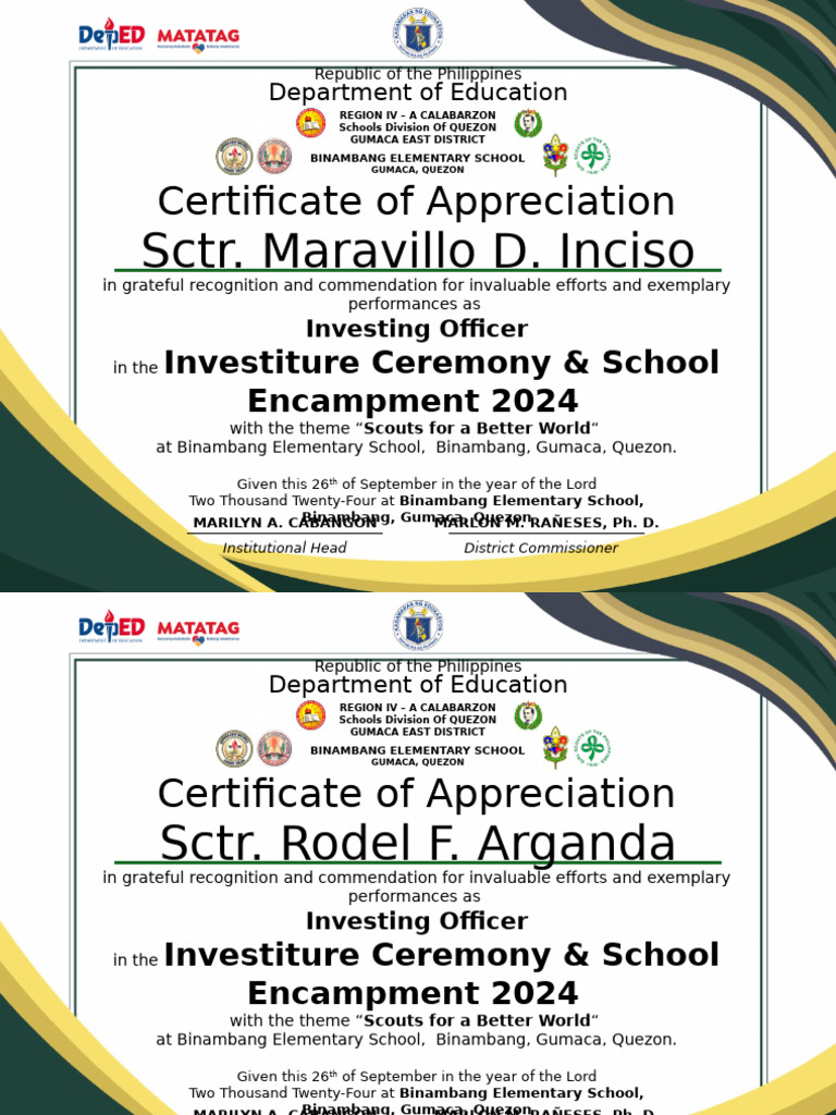 Certification of Appreciation | PDF