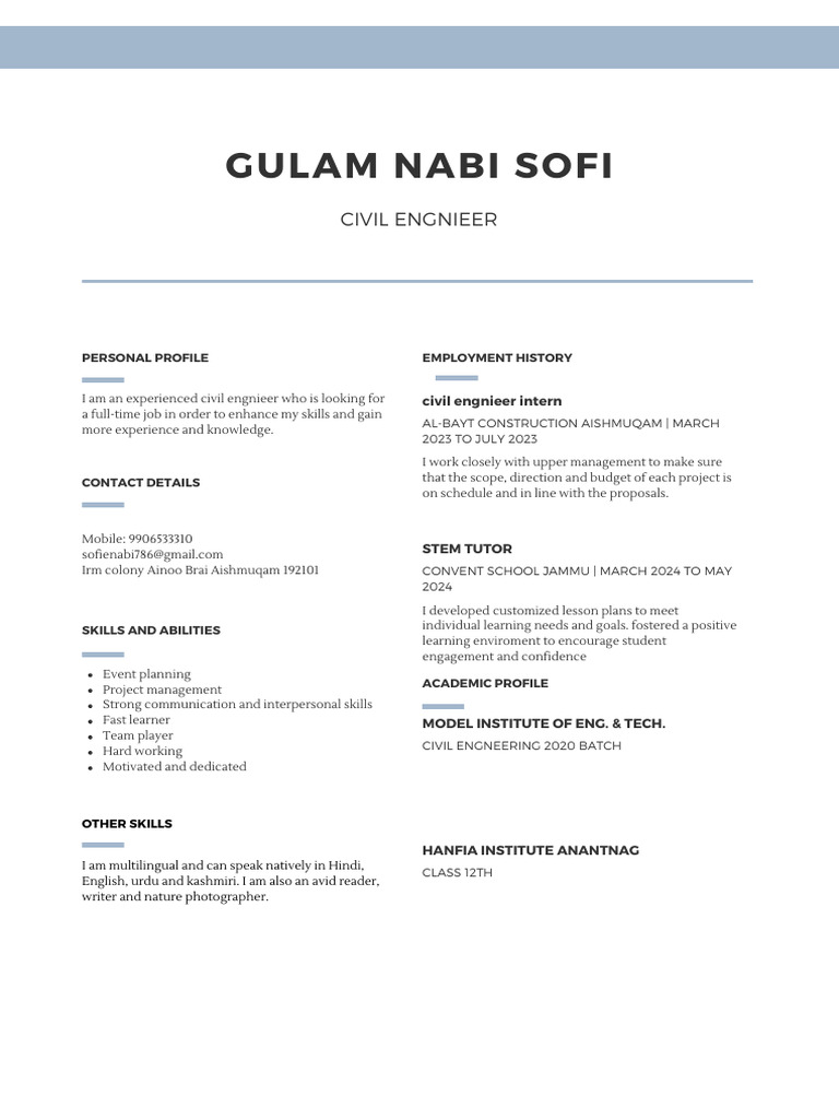 Gulam Nabi Sofi | PDF