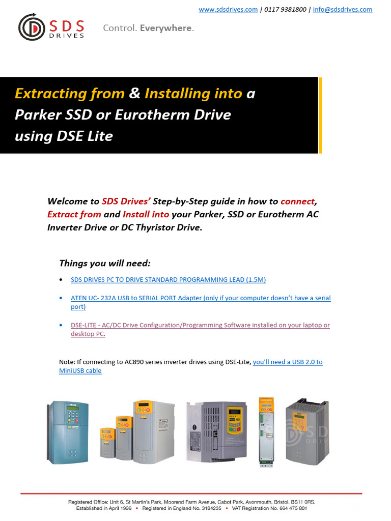 DSE Lite - Extracting Installing Drive Parameters | PDF