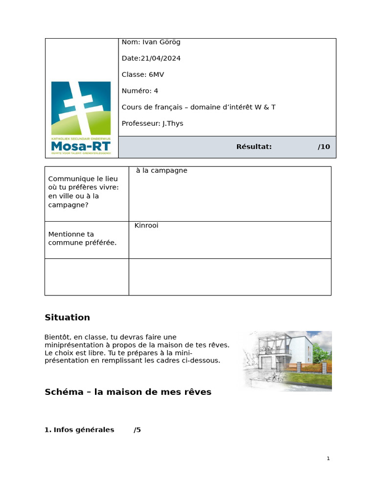 La Maison de Mes Rêves - 6TSO | PDF