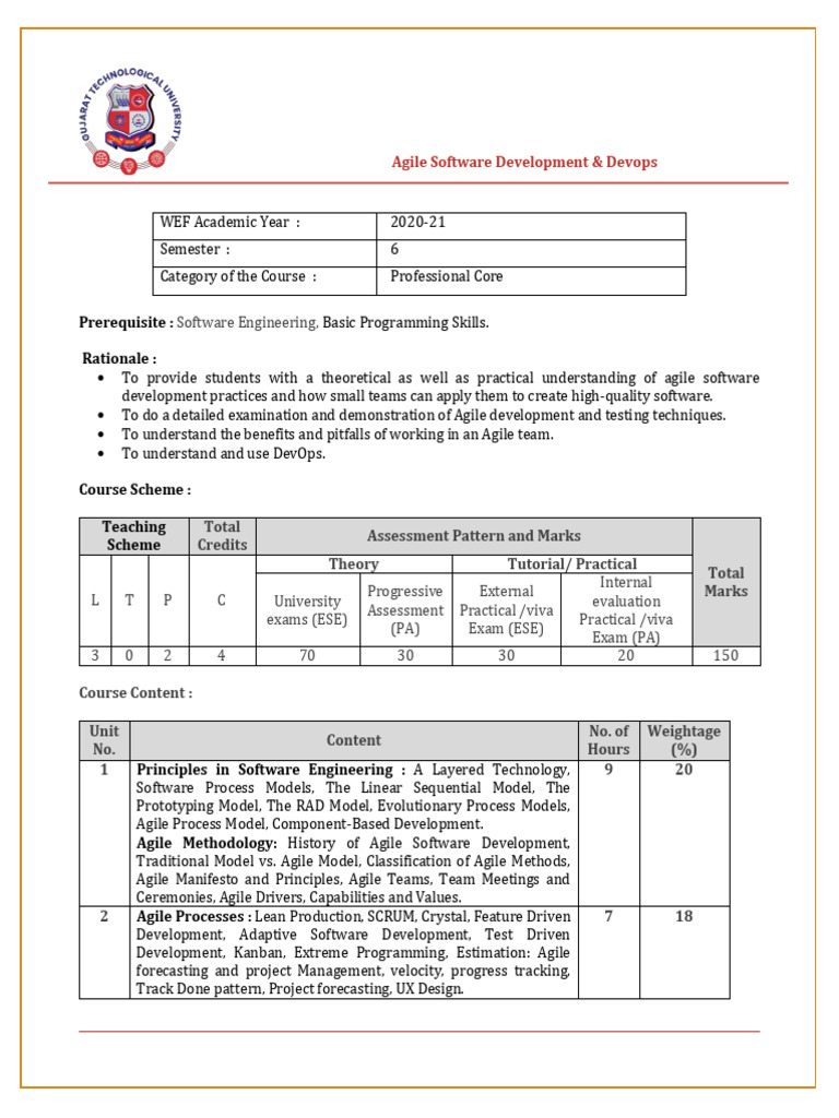 Gujarat Technological University: Bachelor of Engineering Syllabus ...
