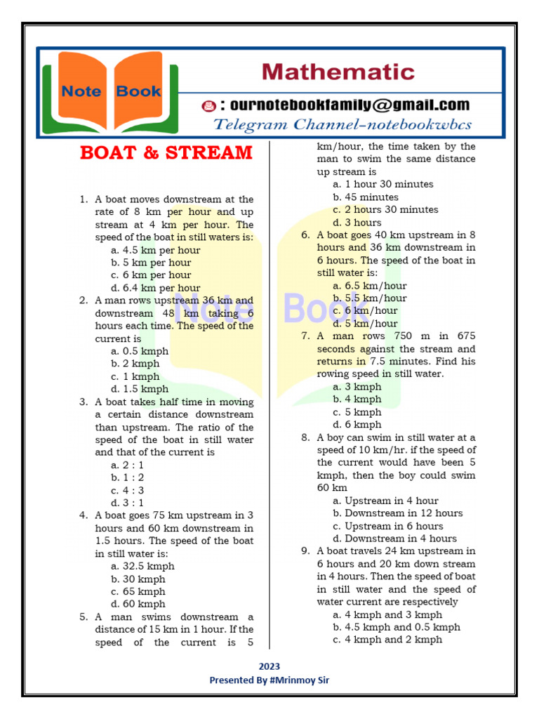 Boat & Stream. | PDF | Speed | Velocity