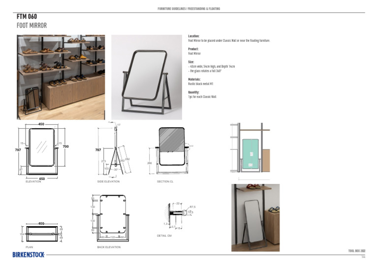 Foot Mirror - Shoe Mirror - Uk. 450 X 700 | PDF