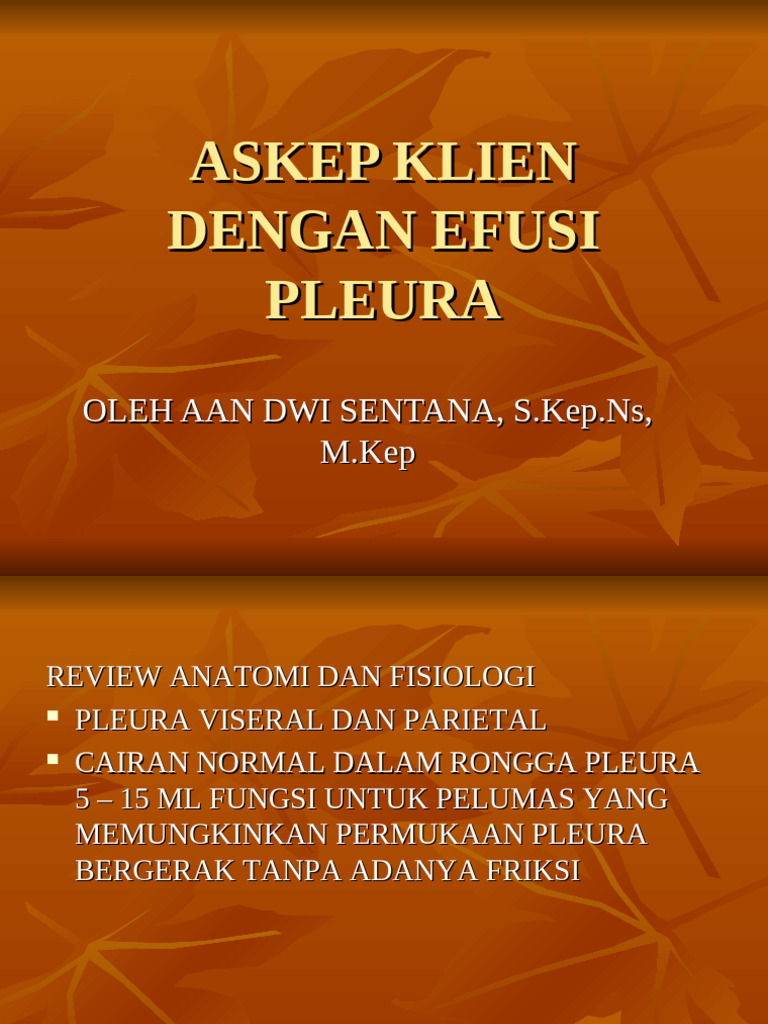 Askep Klien Dengan Efusi Pleura | PDF