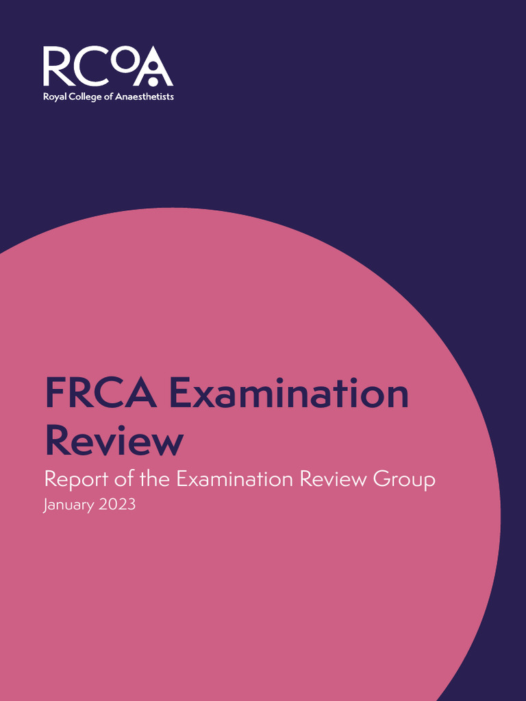 FRCA Internal Examination Review 2023 | PDF