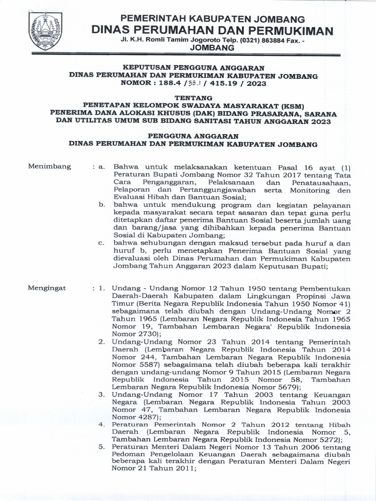 SK PA TTG KSM CANDIMULYO | PDF