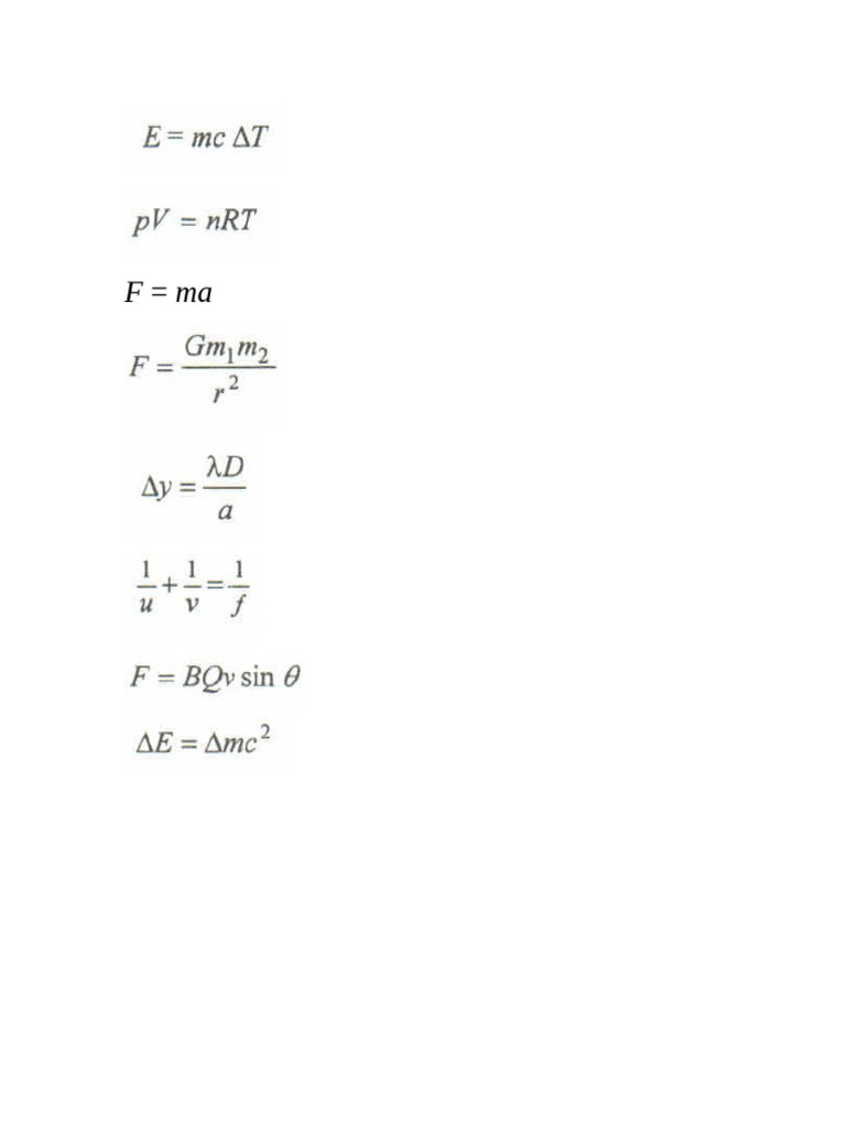 Physics Formula | PDF