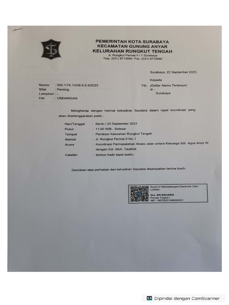 Undangan P. Agus | PDF