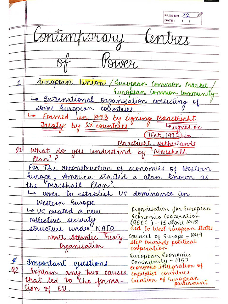 Contemporary Centres of Power | PDF