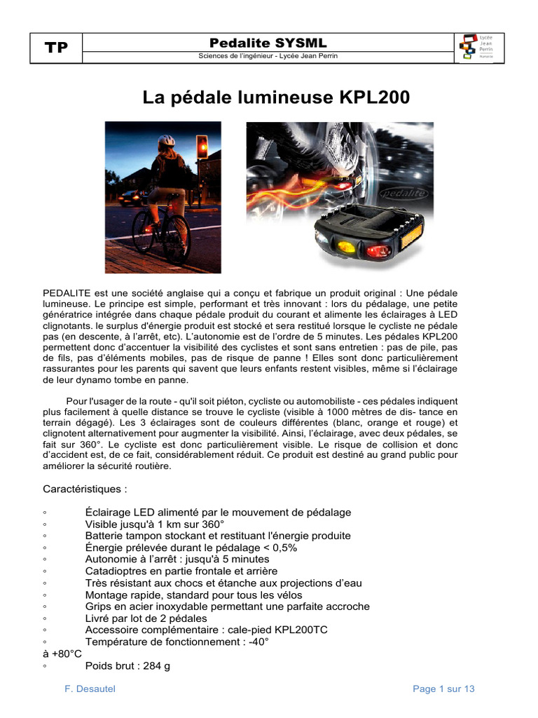 Pedalite SYSML | PDF