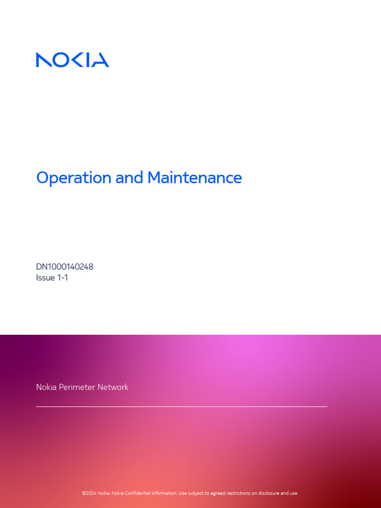 Nokia Perimeter Network Operation and Maintenance | PDF