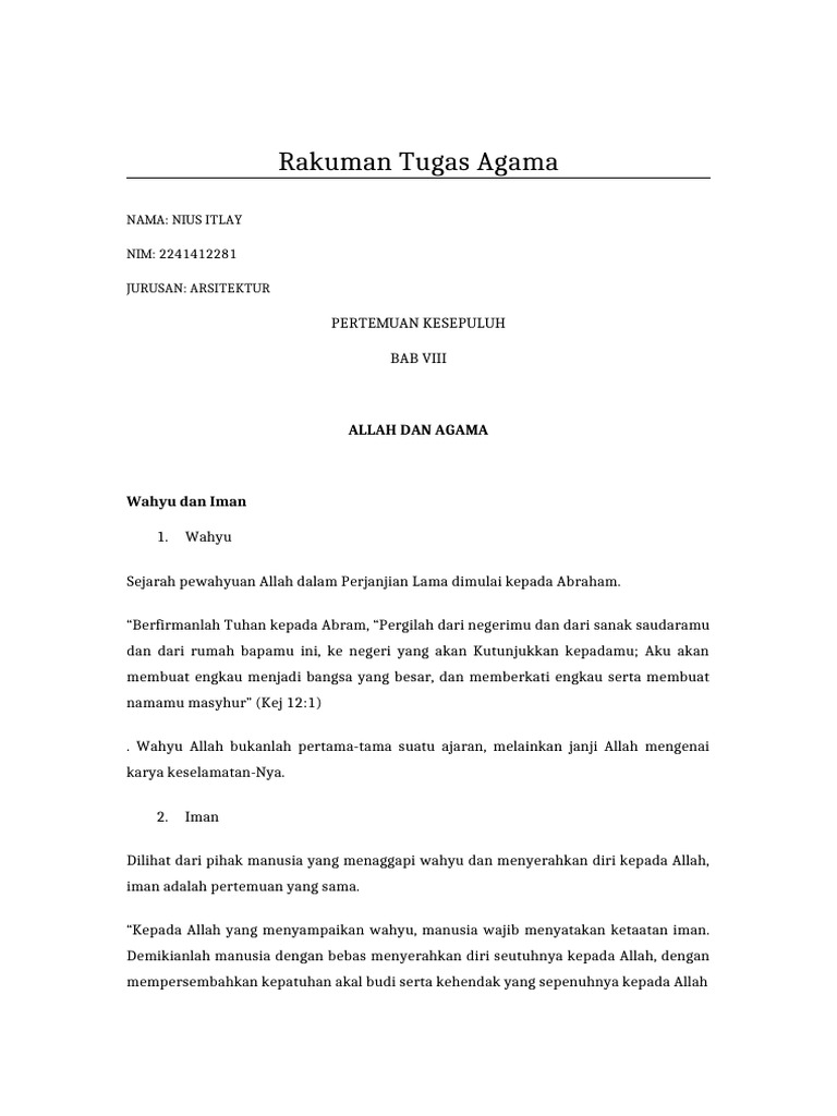 Rakuman Tugas Agama | PDF