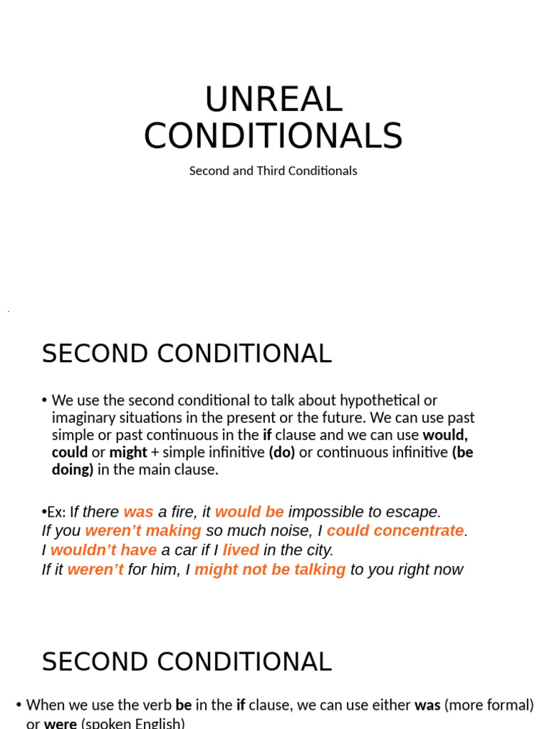 UNREAL CONDITIONALS | PDF