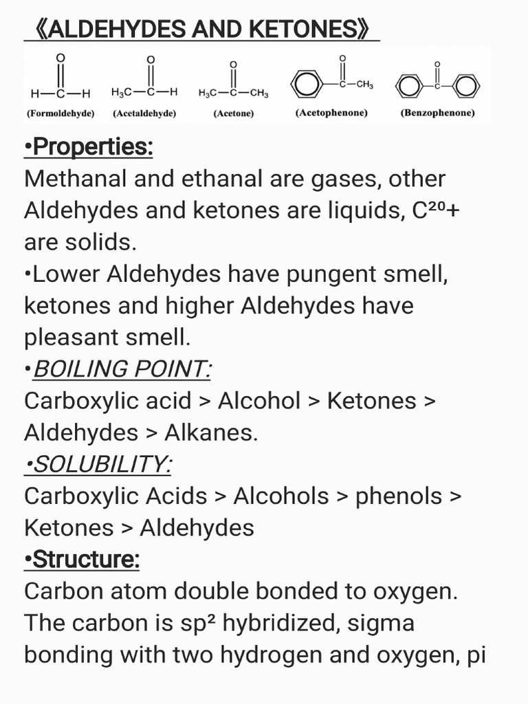 Aldehydes and Ketones | PDF