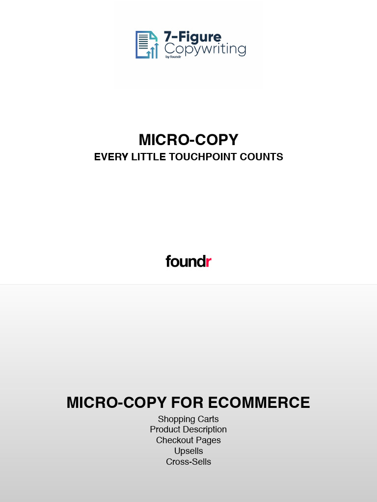 7 Figure Copywriting Micro Copy Walkthrough Swipes | PDF
