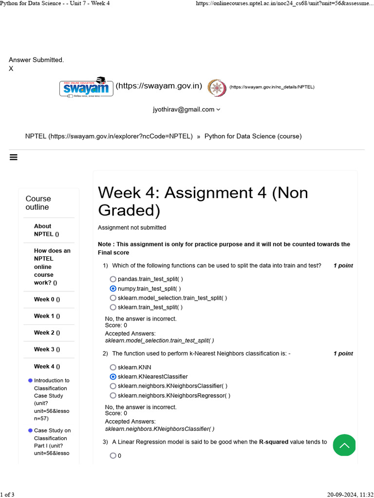 Python For Data Science - Unit 7 - Week 4 Practice | PDF