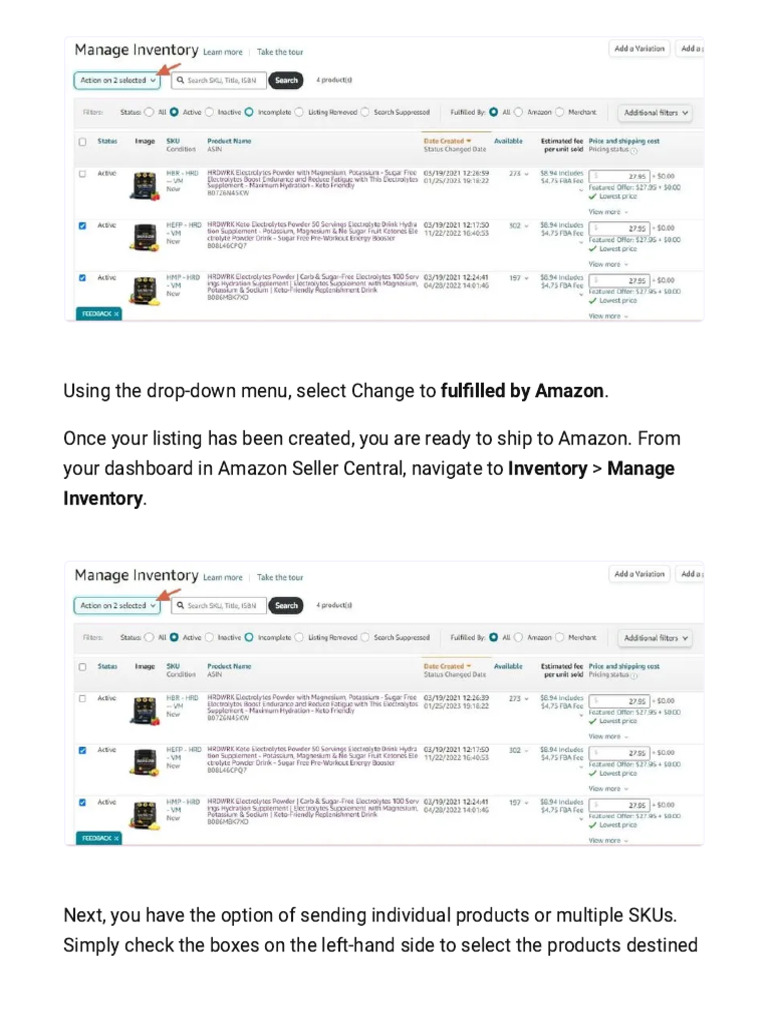 Amazon FBA Shipping Plan Guide | PDF | Supply Chain Management ...