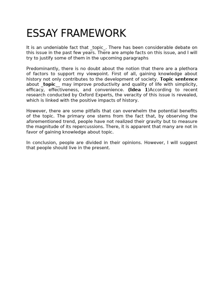 ESSAY FRAMEWORK 24 july | PDF