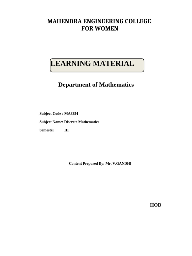 DM - Full Unit NOTES | PDF