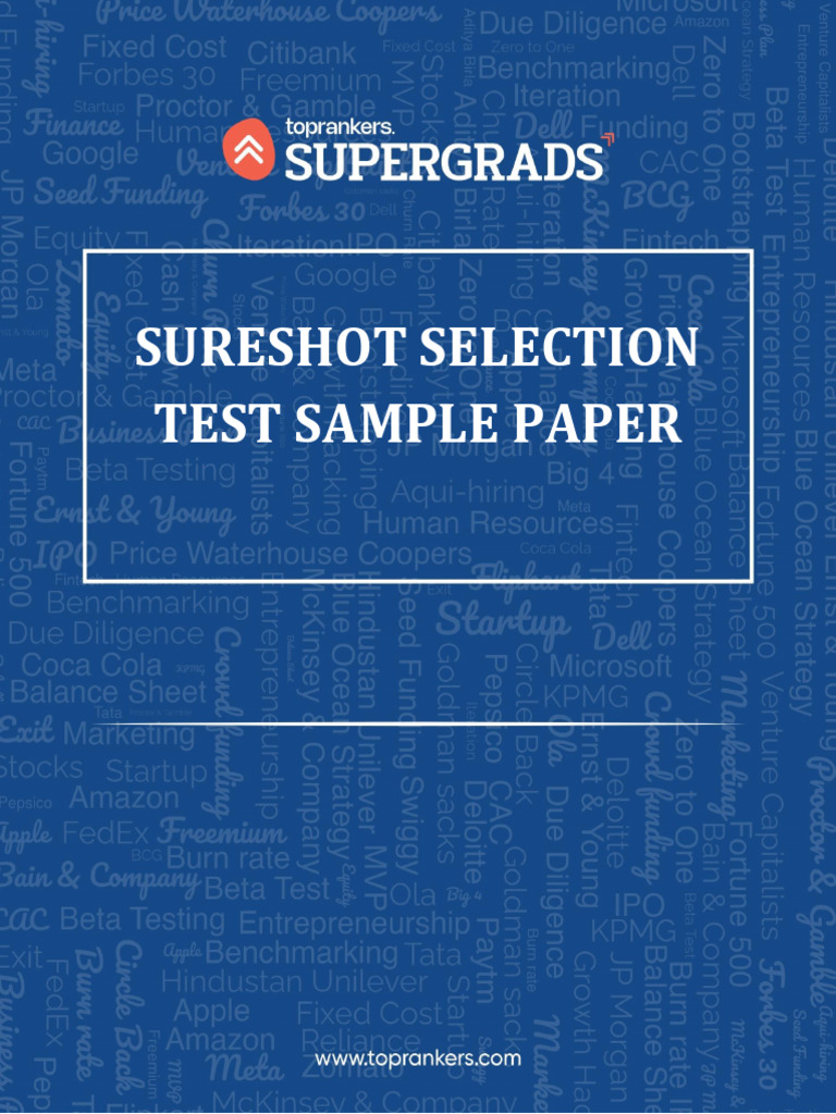 Sureshot Selection Test Sample Paper 028339b98c9d5 | PDF