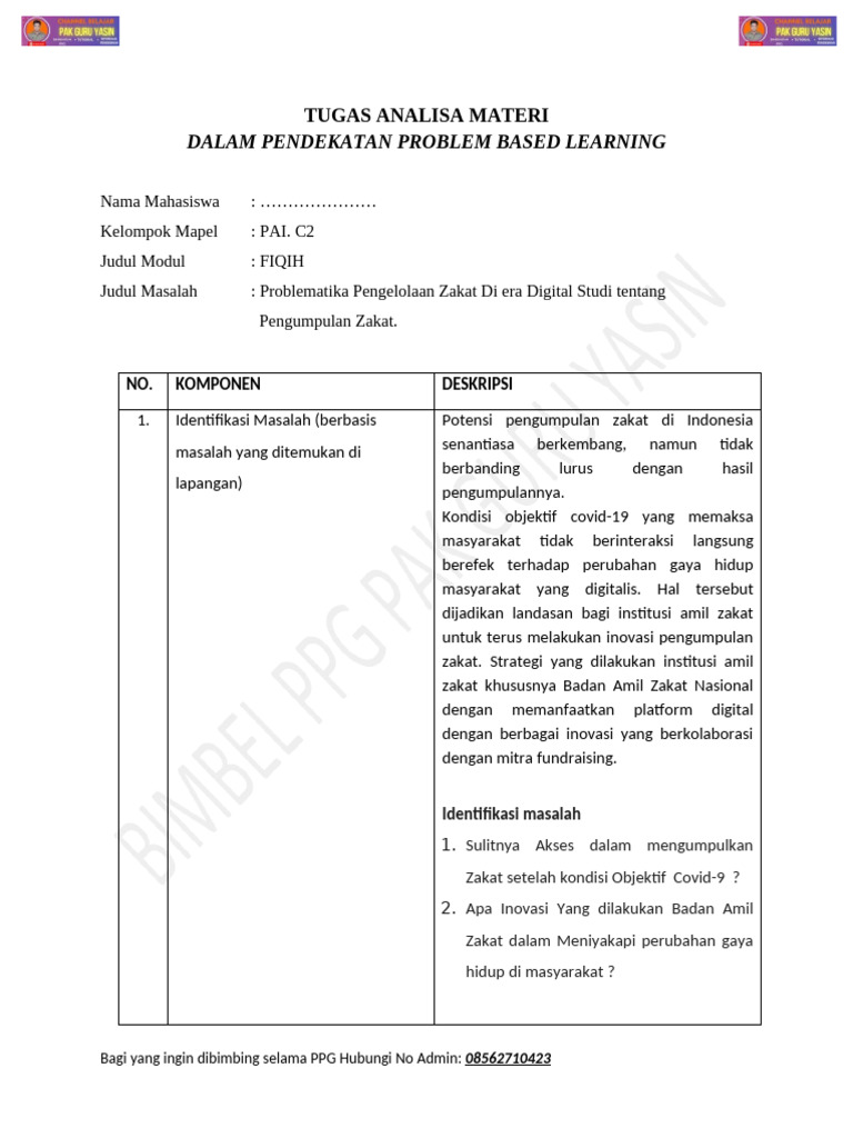 Contoh PBL Modl Fiqih | PDF