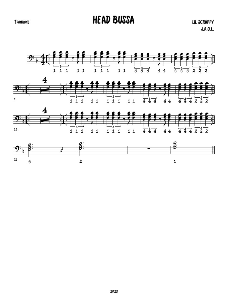 HEAD BUSSA - Trombone | PDF