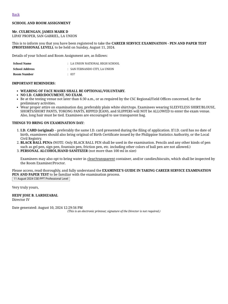 Notice of School Assignment | PDF