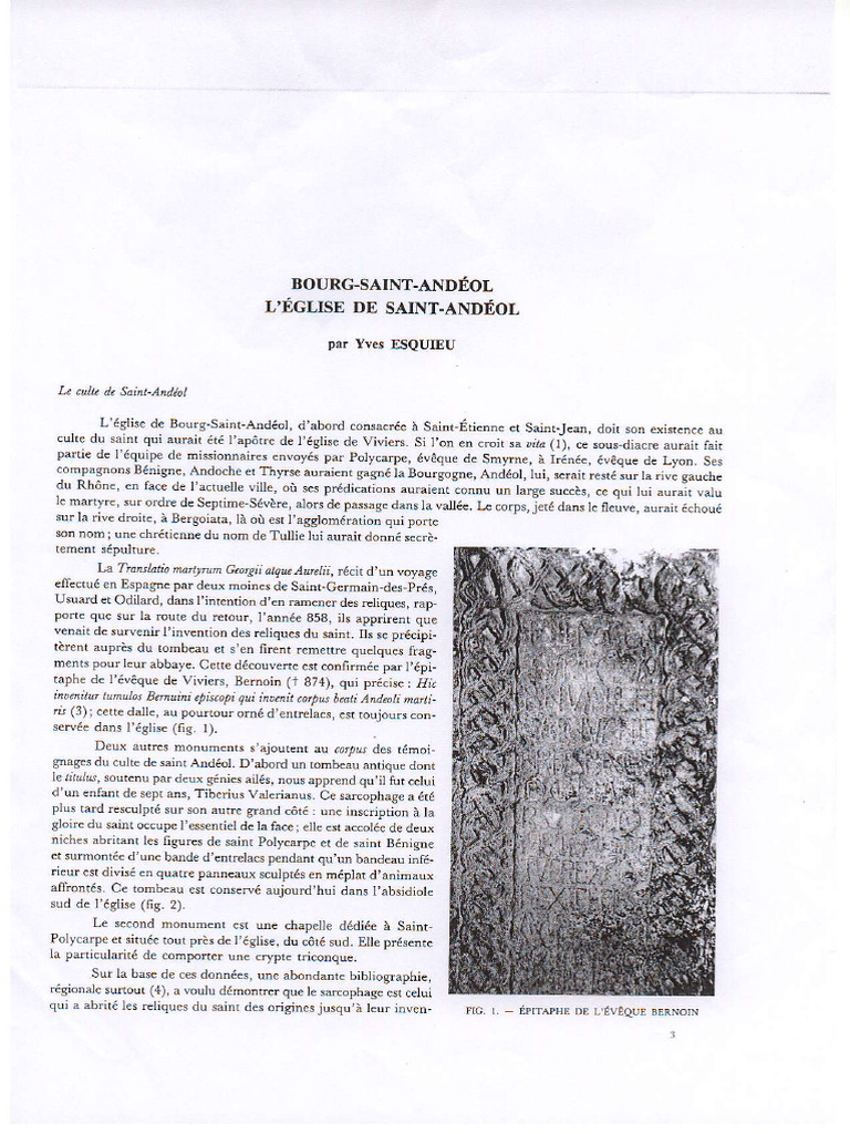 Bourgsaintandeol - Église Par Y Esquieu | PDF