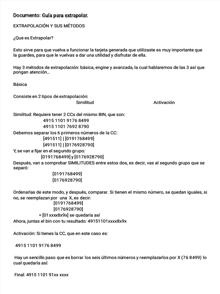 Guia para Extrapolar | PDF