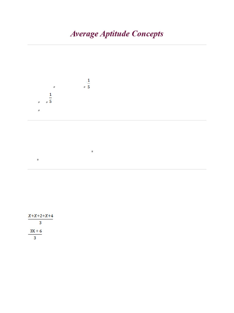 Aptitude Average | PDF