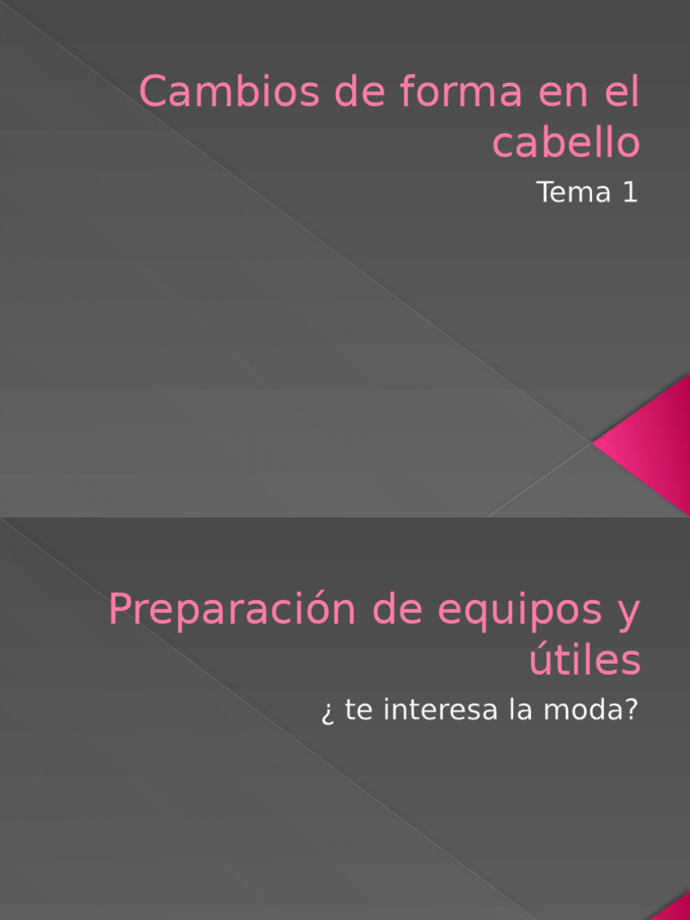 Tema 1 Cambios de Forma en El Cabello | PDF